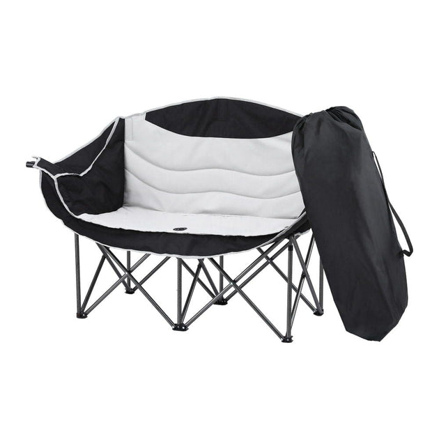 Double Folding Moon Chair – Portable 2-Seater Camping Chair (240KG Cap ...