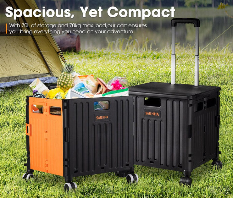 San Hima 70L Shopping Trolley Foldable Camping Cart – AussieOutbackStore