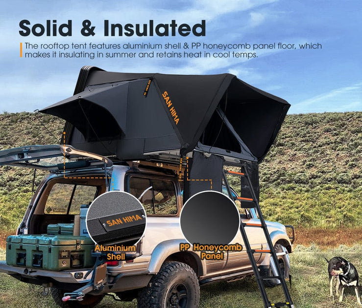 San Hima Jervis Pro Roof Top Tent Hardshell Side Opening With Ladder ...