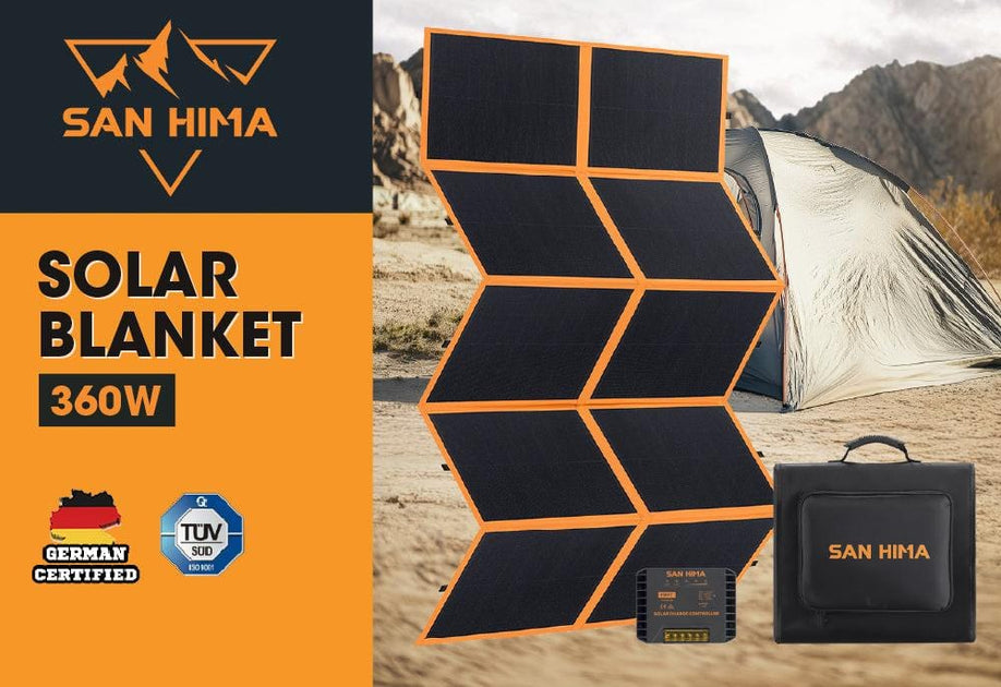San Hima 12V 360W Folding Solar Blanket Kit – AussieOutbackStore