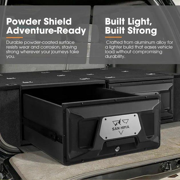 San Hima 1300mm 4WD Rear Drawer System – Dual Drawers + DIY Wing Kit ...