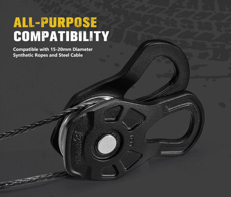 Bunker Indust 10 Ton Recovery Snatch Block Heavy Duty Rated Pulley ...