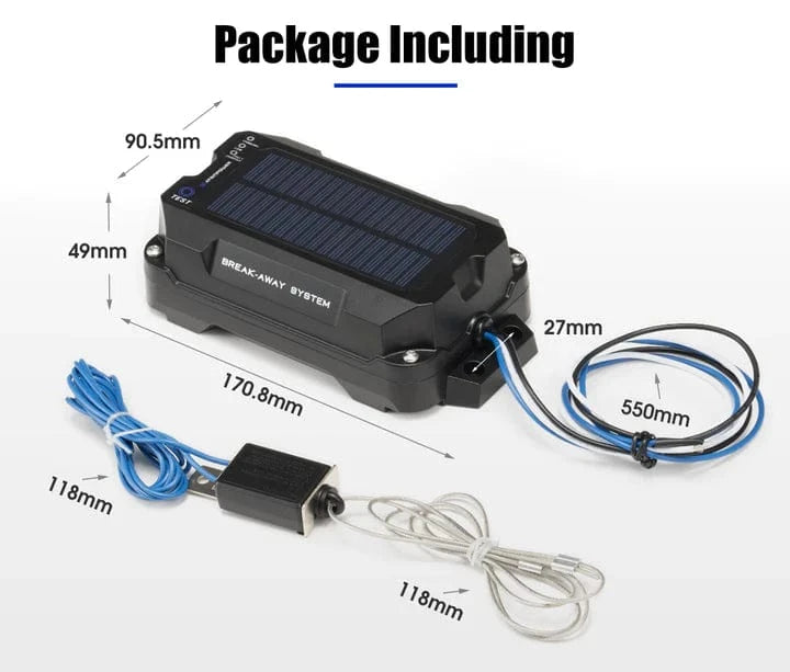 ATEM POWER Break Away System with Battery& Switch Solar Trailer Electr ...